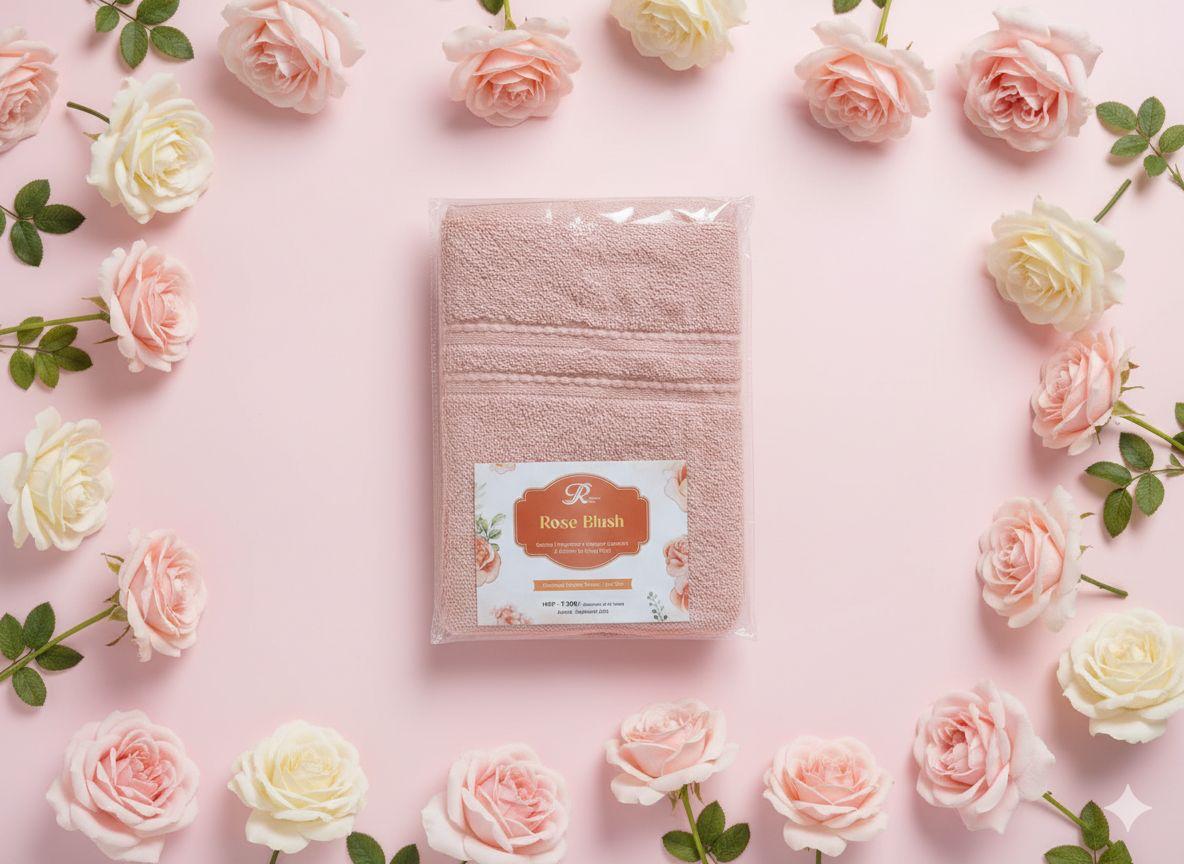Fragrance Rose Blush Hand Towel (Size: 40cm X 60cm) – Regency India